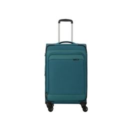 d&n D&N Travel Line 9504 4 Rollen Trolley M 67 cm mit Dehnfalte in petrol | Gr.: onesize