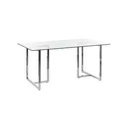 Beliani Esszimmertisch ENVIA in Silber - (W) 90 x (H) 75 x (L) 160 cm | Gr.: onesize
