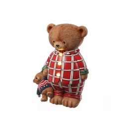 MARELIDA LED Bär Teddybär im Schlafanzug Dekofigur H: 24cm | Gr.: onesize