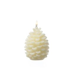 MARELIDA LED Kerze Tannenzapfen Echtwachs H: 15,5cm in creme | Gr.: onesize
