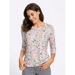WITT WEIDEN 3/4-Arm-Shirt in ecru-flamingo-bedruckt | Gr.: 46
