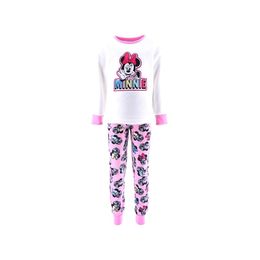 Schlafanzug Fleece Disney Minnie Mouse in Creme | Gr.: 128