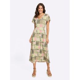 WITT WEIDEN Jersey-Kleid in altrosa-oliv-bedruckt | Gr.: 23