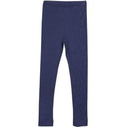 Minymo Kinder Leggings "Leggings Rib-Girl" in Blau | Gr.: 140