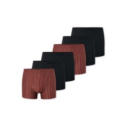 Schiesser Retro Short / Pant 95/5 Essentials - Cotton in Schwarz / rot | Gr.: XXL