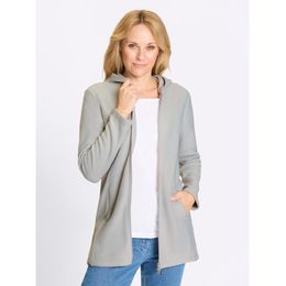 Sieh an! Long-Fleecejacke in hellgrau | Gr.: 42