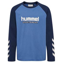 Hummel Kinder Longsleeve "Logo T-Shirt Longsleeve" in Blau | Gr.: 0-3 MONATE