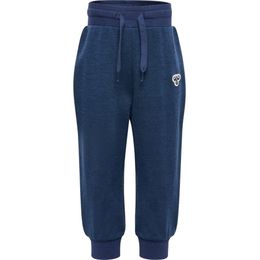 Hummel Kinder Sweat Pants "Mini Wool Pants Bee" in Blau | Gr.: 116