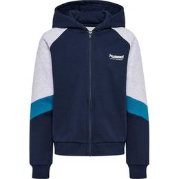 Hummel Kinder Hoodie "Loose Blocked Zip Hoodie" in Blau | Gr.: 122/128