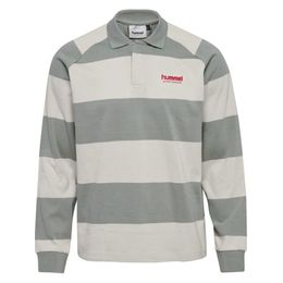 Hummel Longsleeve "Loose Striped Polo Longsleeve" in Grau | Gr.: L