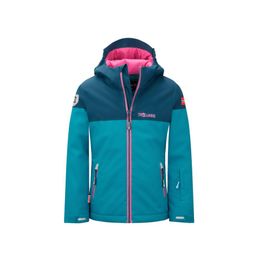 Trollkids Ski-/Snowboardjacke Hallingdal in dark turquoise/madeira blue | Gr.: 128