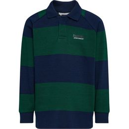 Hummel Polo "Loose Striped Polo Longsleeve" in Blau | Gr.: 104