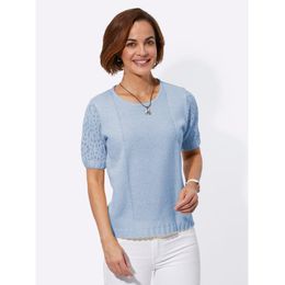 WITT WEIDEN Bouclé-Pullover in eisblau | Gr.: 40