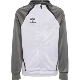 Hummel Kinder Trainingsjacke "Lead 2.0 Track Zip Jacket" in Weiß | Gr.: 128