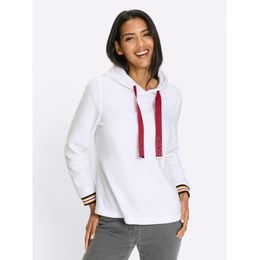 Sieh an! Fleece-Shirt in wei&szlig; | Gr.: 46