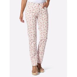 Sieh an! Jeans in ecru-rosenholz-bedruckt | Gr.: 50