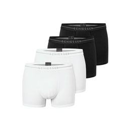 Schiesser Retro Short / Pant Cotton Flex in Schwarz / weiß | Gr.: 4