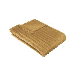Erwin M&uuml;ller Erwin M&uuml;ller Fleece, Microfaser Wohndecke Aosta in ocker | Gr.: 180-x-220-cm