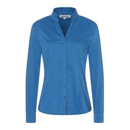More & More More & More feminine Stretch-Businessbluse in winterblue | Gr.: 44