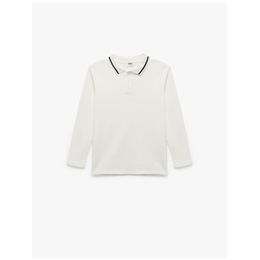 KOTON TSHIRT LS POLO in Weiß | Gr.: 6-8 Jahre