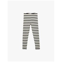 KOTON LEGGINGS in Schwarz Gestreift | Gr.: 6-8 Jahre