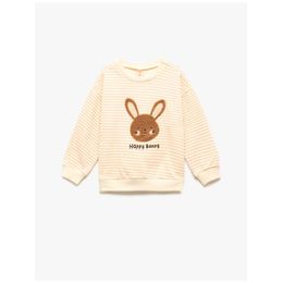 KOTON SWEATSHIRTS in Ekru Gestreift | Gr.: 3-4 Jahre