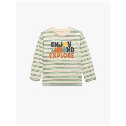 KOTON TSHIRT LS in Ekru Gestreift | Gr.: 92/98