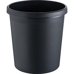 Helit Papierkorb aus Polyethylen, Volumen 30 l, VE 5 Stk, schwarz