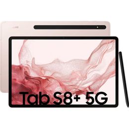Samsung Tablet »Galaxy Tab S8+ 5G« (31, 5 cm / 12, 4 ′′) Android, One UI, Knox 256 GB WQXGA+ 5G ) Pink Gold