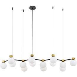 NOVA LUCE Pendelleuchte »OVALINO« G9 1 Stk. 318Schwarz / Gold