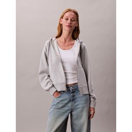 Calvin Klein Jeans Damen Kapuzensweatshirt &raquo;ARCHIVE LOGO FRENCH TERRY FZ HOO&laquo;, Mit Rundhalsausschnitt, regular fit L (42)