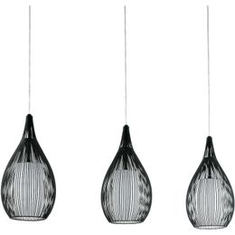 Eglo Hängeleuchte »RAZONI Pendellampe, Stahl und Glas, IP20, E27, Esstischlampe, Lampe« E27 1 Stk. Hängeleuchte, L99 x B19 x H110, schwarz, 3X60W...