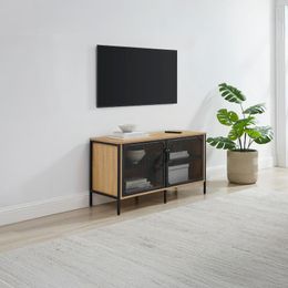 OTTO HOME TV-Board »Amance« mit natürlichen ABS-Kanten und langlebigem Metallgestell naturfarben