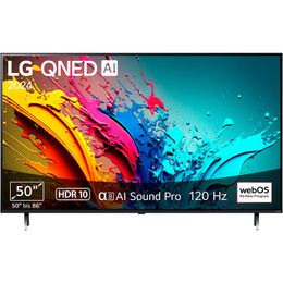 LG QNED-Fernseher »50QNED85T6A« 126 cm/50 ′′ Smart-TV schwarz Neuer leistungsstarker α8 4K AI-Prozessor mit AI Super Upscaling, AI Brightness...