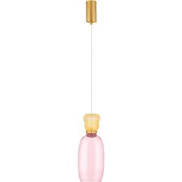 NOVA LUCE Pendelleuchte »PLUMA« LED-Modul 1 Stk. Warmweiß Gold/Pink/Gelb