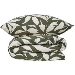 Schiesser Bettwäsche »Leaf aus weichem Baumwollflanell mit floralem Muster« 2 Stk. tlg. Made in Green Grün Obermaterial: 100% Baumwolle B/L: 135 cm...