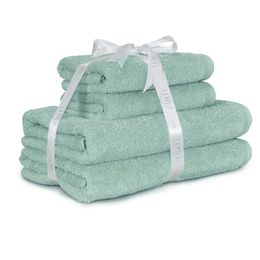 Möve MÖVE Handtuch Set »Superwuschel« 4 Stk. Walkfrottier 100% Premium Cotton Baumwolle, einfarbig, weich reed green Obermaterial: 100% Baumwolle