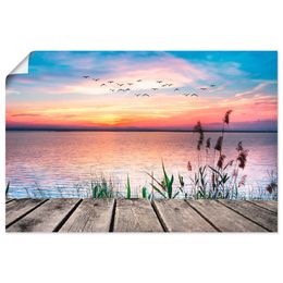 Artland Wandbild »Der See in den Farben der Wolken« Gewässer 1 Stk. tlg. als Alubild, Outdoorbild, Leinwandbild, Poster, Wandaufkleber Farbe...