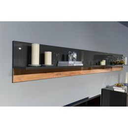 Places of Style Wandboard »Onyx« in zwei Breiten anthrazit/walnussfarben Hochglanz