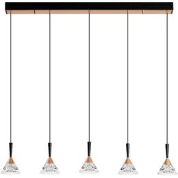 NOVA LUCE Pendelleuchte »PALUZ« LED-Modul 1 Stk. Warmweiß Schwarz / Rose Gold