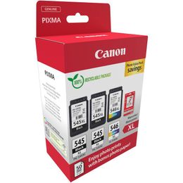 Canon Tintenpatrone »PG-545XLx2/CL-546X Photo Value Pack« Schwarz, Cyan, Magenta, Gelb Original Canon Tinte liefert bei 100 % der Drucke immer eine...