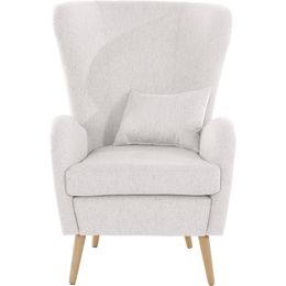 Home Affaire Sessel &raquo;Sallito, Ohrensessel, TV-Sessel&laquo; f&uuml;r Wohnzimmer, auch in Samtcord beige Struktur Hahnentritt (67% Polypropylen, 33% Polyester);