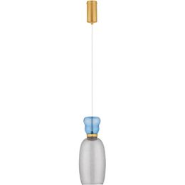 NOVA LUCE Pendelleuchte »PLUMA« LED-Modul 1 Stk. Warmweiß Gold/Blau/Rauch