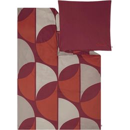 s.Oliver Bettwäsche »Satinbettwäsche « 2 Stk. tlg. Im Retro Design rot/beige Obermaterial: 100% Baumwolle B/L: 155 cm x 220 cm