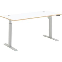 Innostyle Schreibtisch »Memphis Schreibtisch, 160x72x77cm (B/H/T)« 1 Stk. tlg. Soft Touch Oberfläche, Füße justierbar, Memory Funktion weiß/...