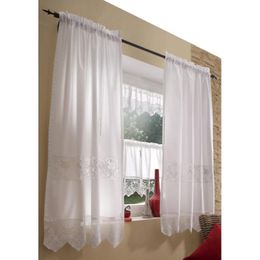 HOSSNER - ART OF HOME DECO Gardine &raquo;Dachstein&laquo; Stangendurchzug 2 Stk. tlg. HxB: 150x90 Baumwolle