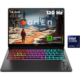 HP Gaming-Notebook »Omen 14 14-fb1075ng« 35, 6 cm / 14 ′′ Intel Core Ultra 7 GeForceRTX5060 1.000 GB SSD Shadow Black
