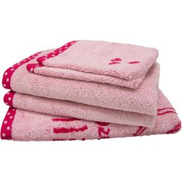 Dyckhoff Handtuch Set »Prinzessin Lillifee« Set 5 Stk. Frottier Komplette Sets: Handtücher, Duschtücher und passende Waschhandschuhe pink...