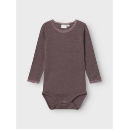 name it Langarmbody »NMFWANG WOOL NEEDLE LS BODY SOLID NOOS« Sparrow 104 - N-Gr N-Gr 104 Langarmbody von name it für Mädchen