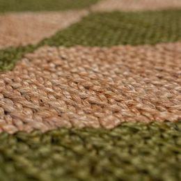 FLAIR RUGS Teppich &raquo;Effie Diamond&laquo; rechteckig 5 mm H&ouml;he handgekn&uuml;pft Baumwolle, Jute